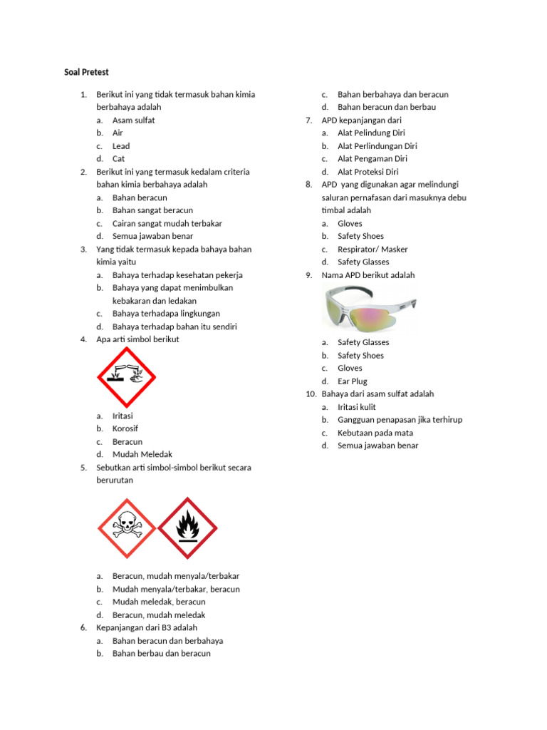 Bahaya Kimia dan APD di Tempat Kerja | PDF