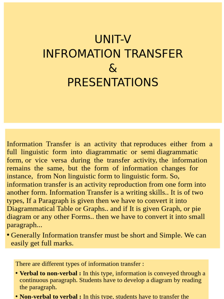 Information Transfer Techniques and Examples | PDF | Pie Chart | Public ...