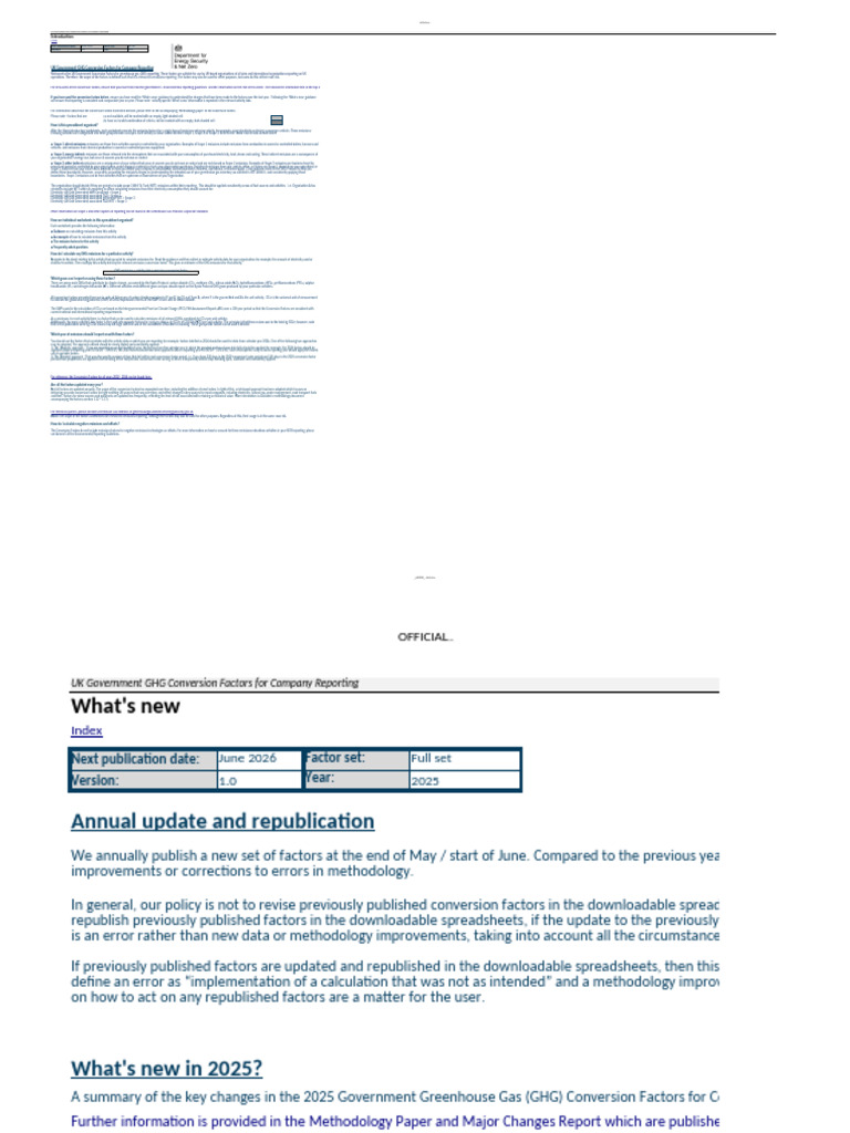 UK GHG Conversion Factors 2025 | PDF | Greenhouse Gas | Climate Change