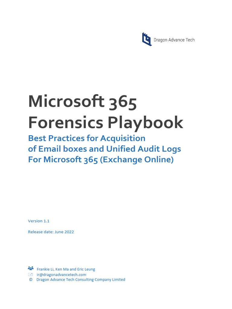 Microsoft 365 Forensics Playbook | PDF | Filename | Windows Registry