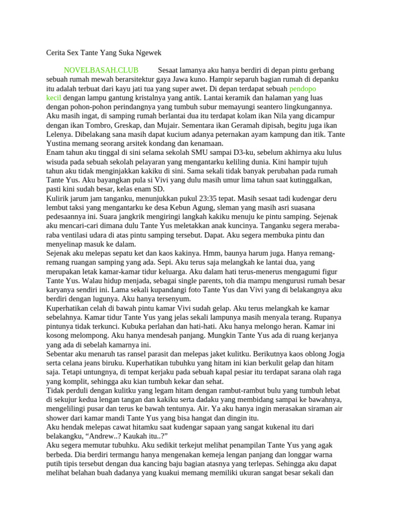 Cerita Ngewe Tante Yus yang Nakal | PDF