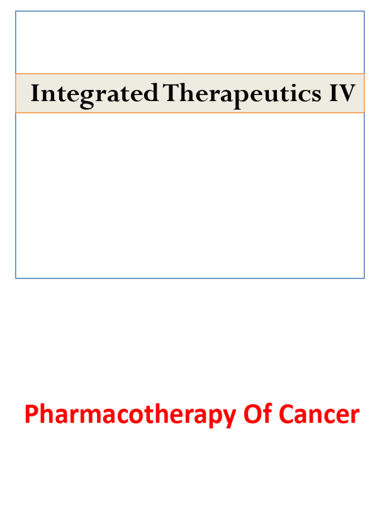 Cancer Pharmacotherapy Overview | PDF | Breast Cancer | Mammography