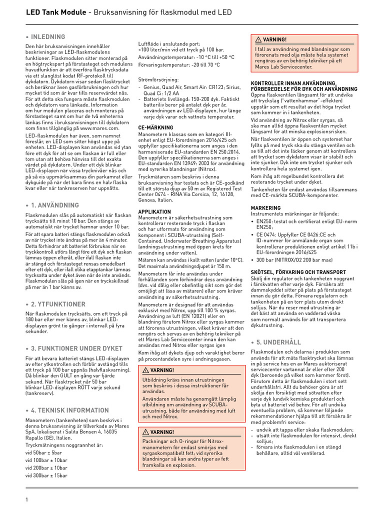 Led Tank Module - SVE | PDF