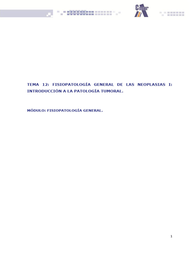 UD12 Fisiopatología | PDF | Cáncer | Antígeno