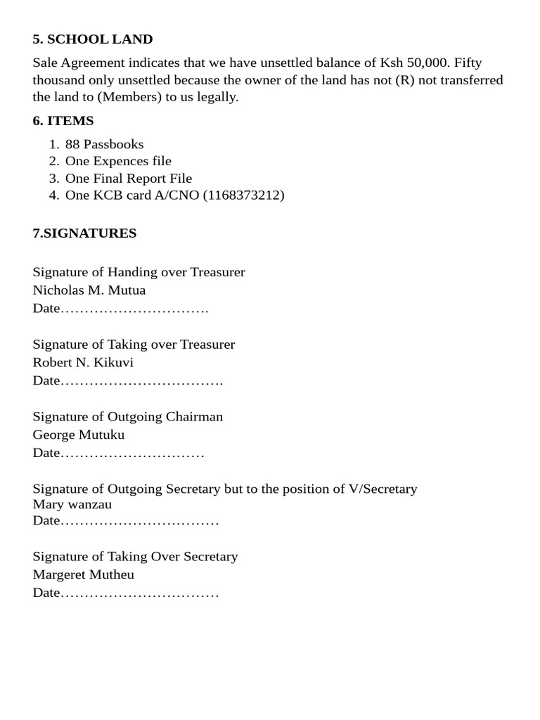 Muungano Cbo Report | PDF