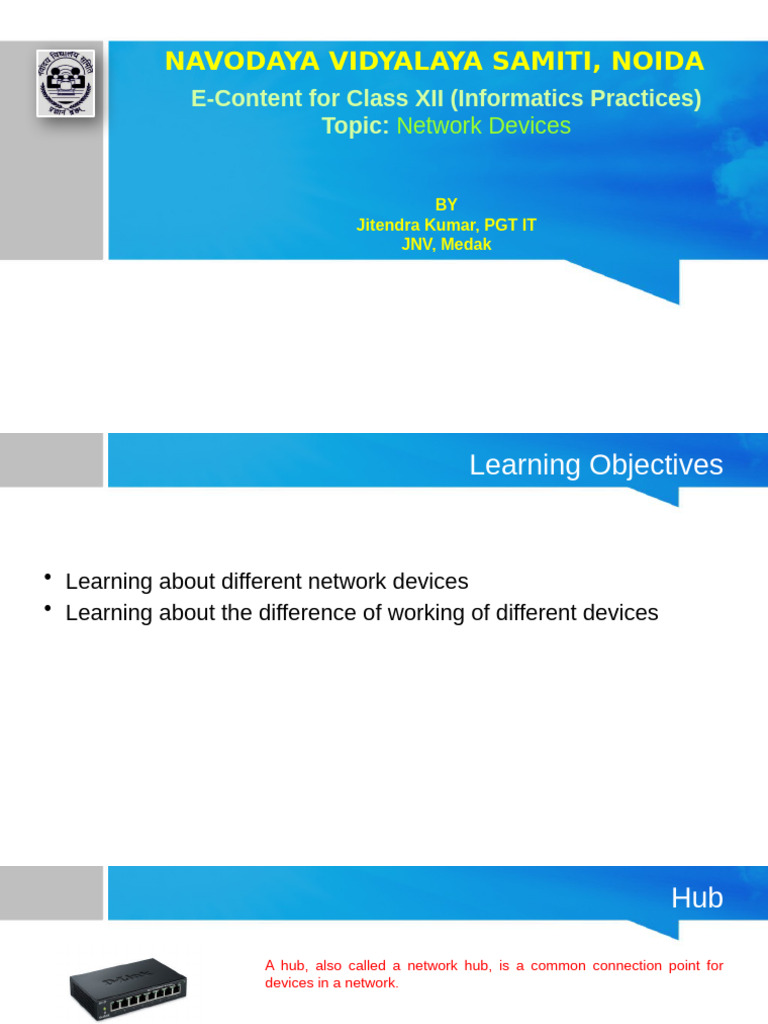 4 Introduction To Computer Network 3 Network Devices | PDF | Computer Network | Modem
