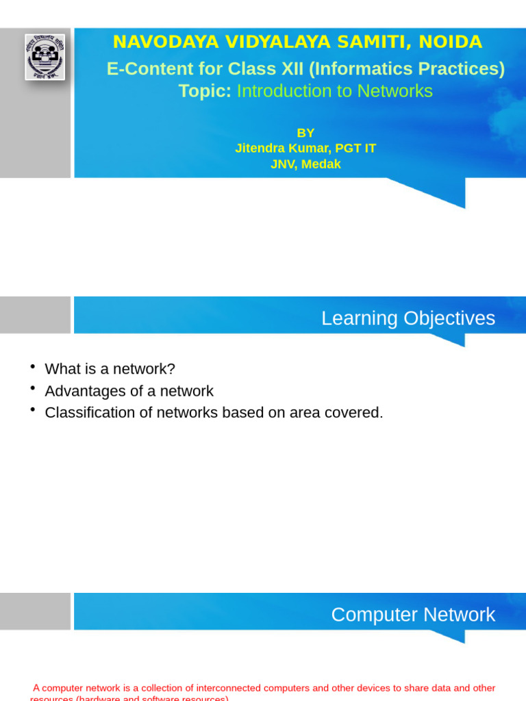 4 Introduction To Computer Network 2 Introduction To Networks | PDF ...