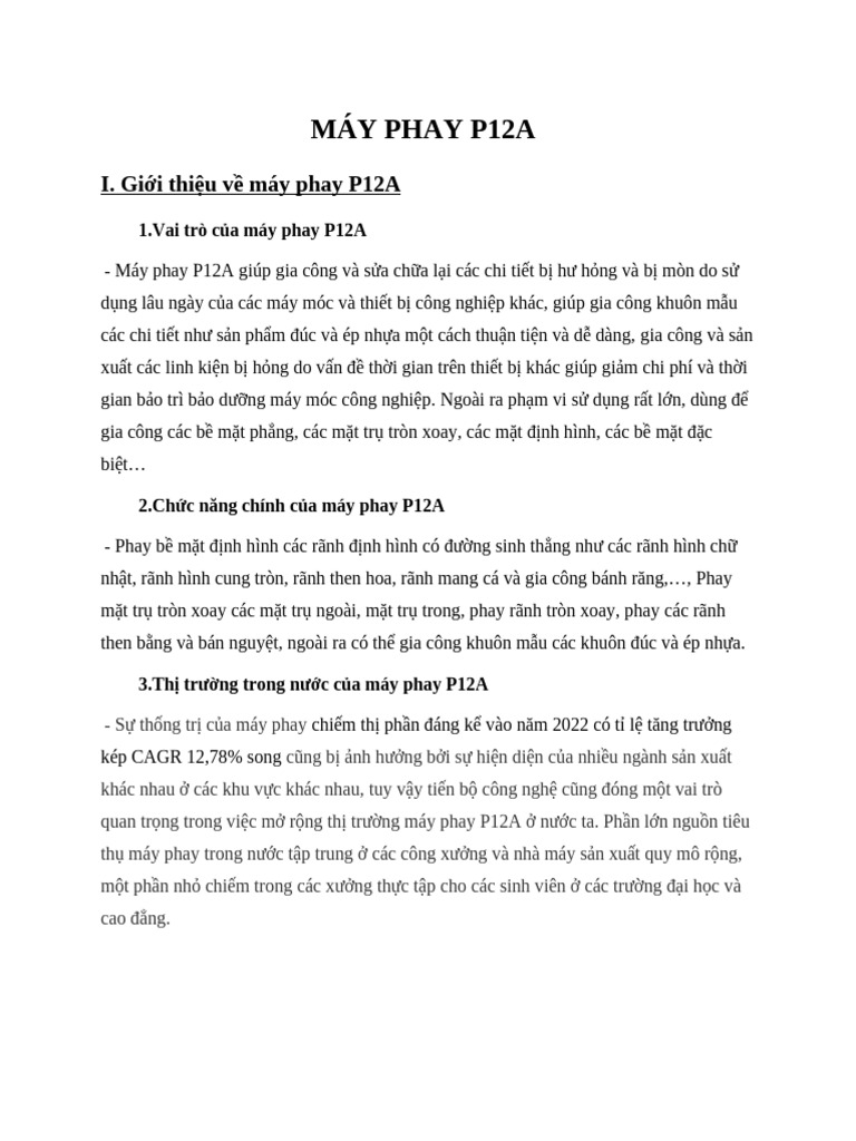 Phay P12A | PDF