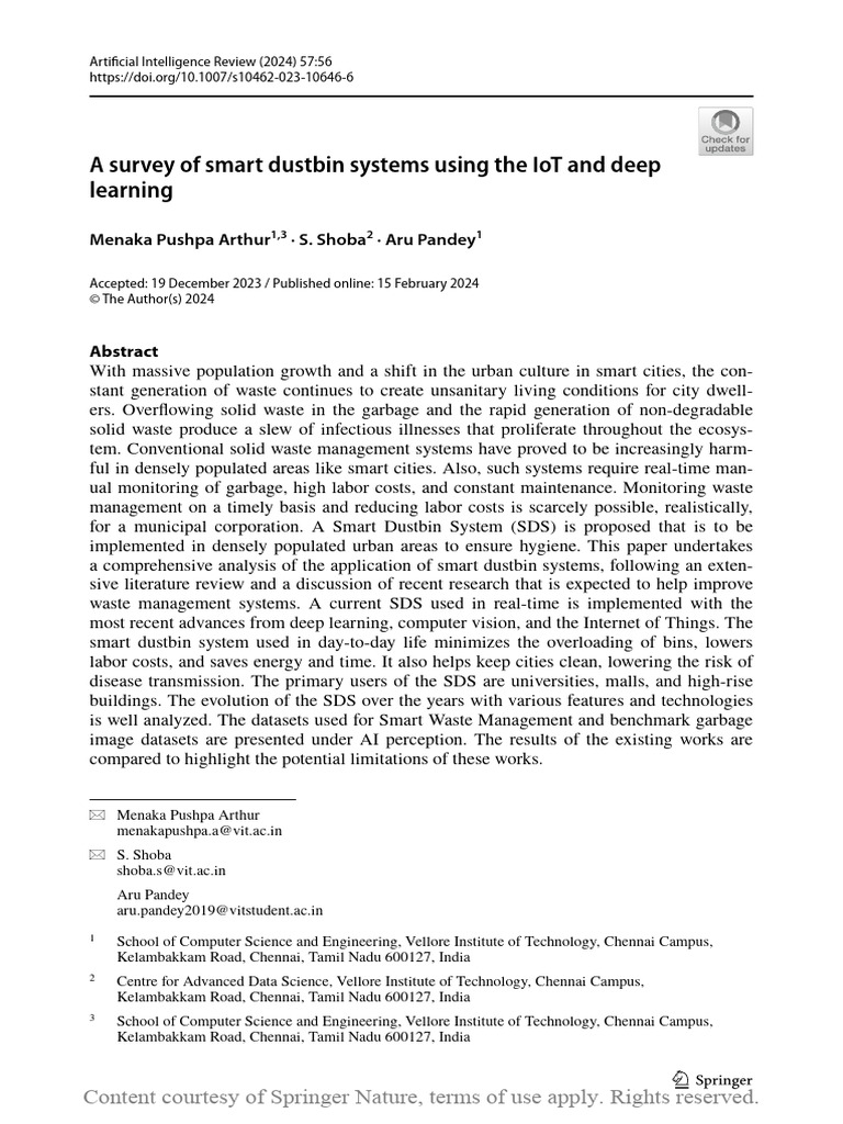 A_survey_of_smart_dustbin_systems_using_the_IoT_an | PDF | Waste ...