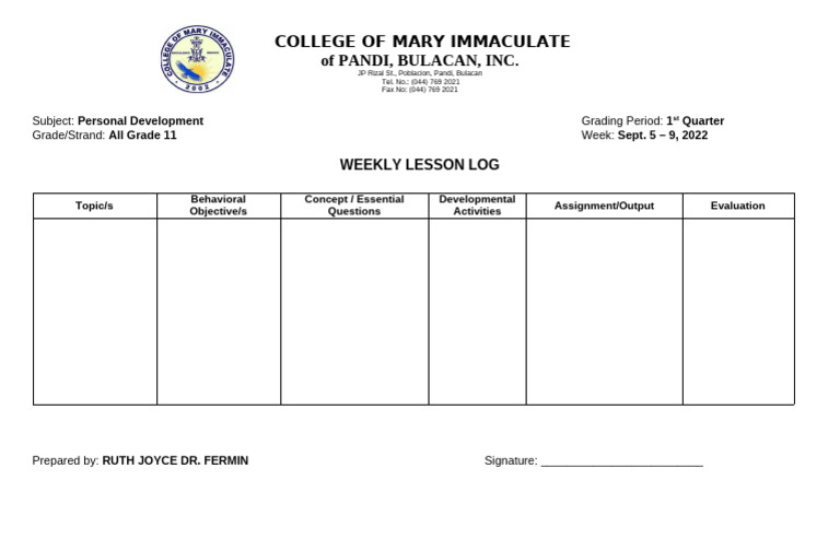 Wll Template Pdf
