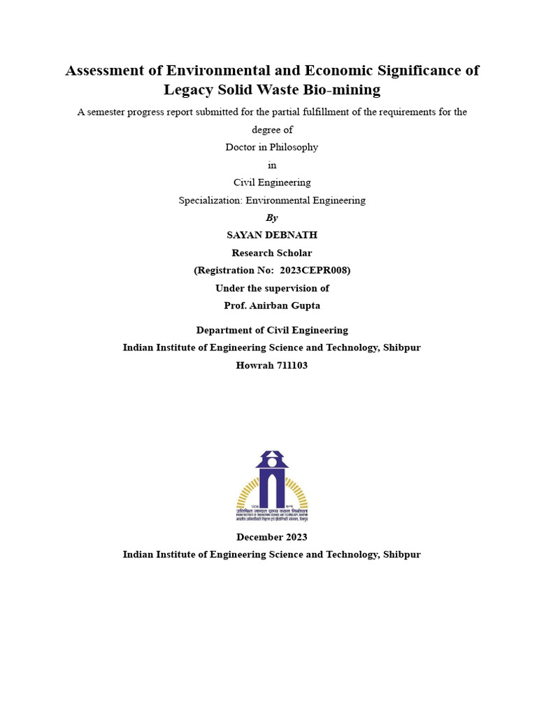 2nd Progress Report - Legacy Waste | PDF | Toxic Heavy Metal | Waste