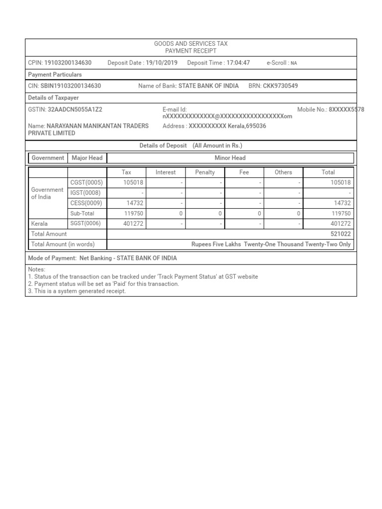 GST-Challan Receipt | PDF