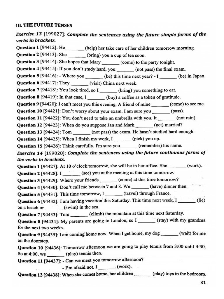 1.future Tenses | PDF