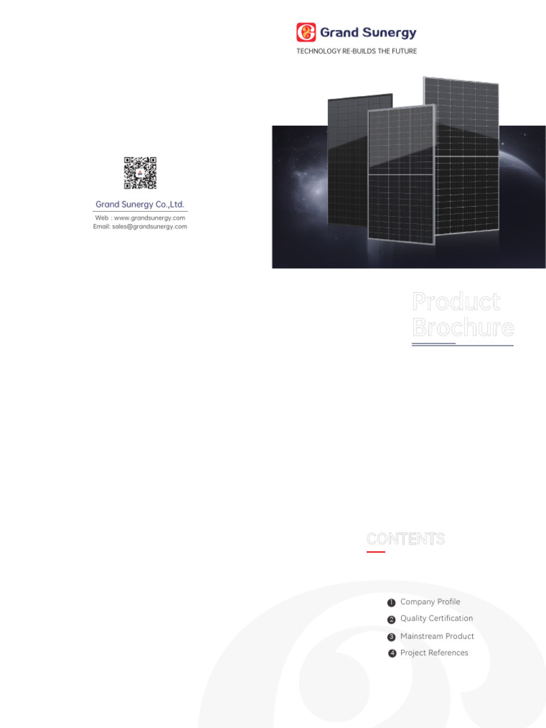 Grand Sunergy 550W Solar Panel Info | PDF | Photovoltaics | Electrical ...