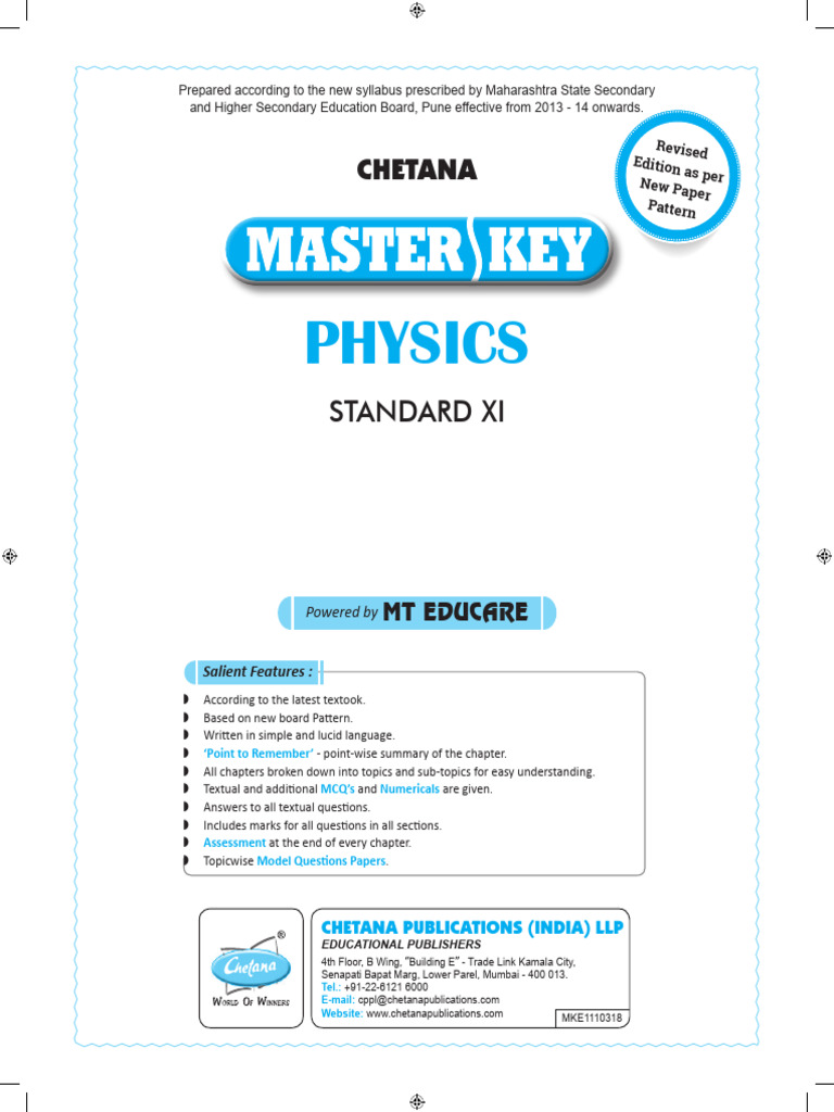 11th Physics - Master Key | PDF | International System Of Units | Measurement
