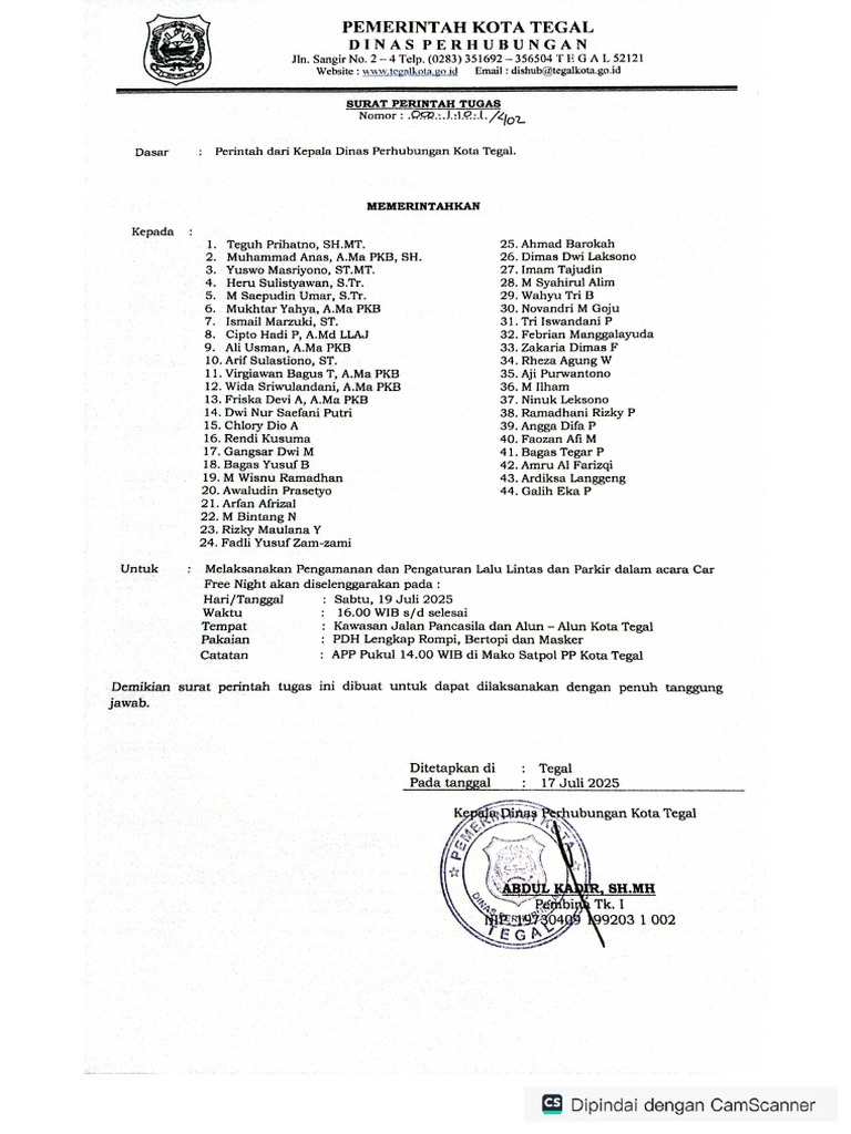 SPT Pam Car Free Night 19 Juli 2025 | PDF