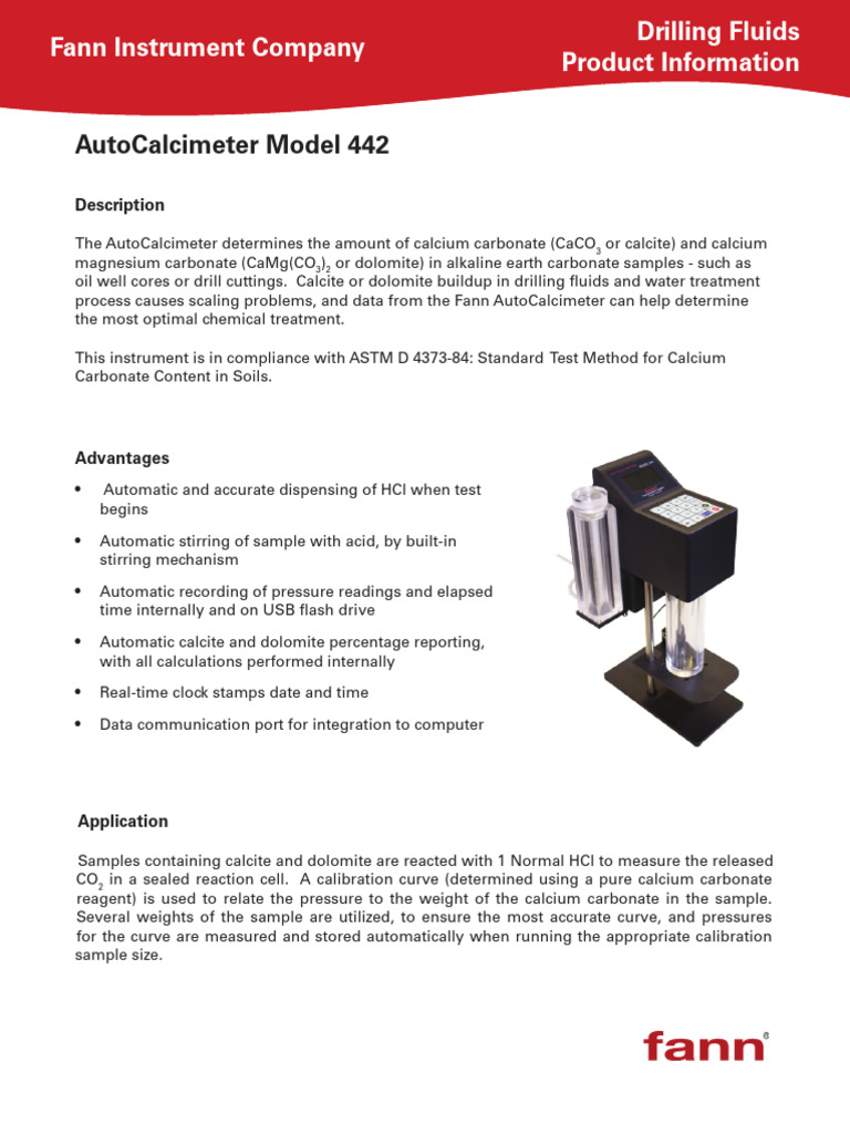 AutoCalcimeter Data Sheet | PDF | Calcite | Usb Flash Drive