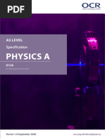 OCR A Level Physics A Specification | PDF | Learning | Physics