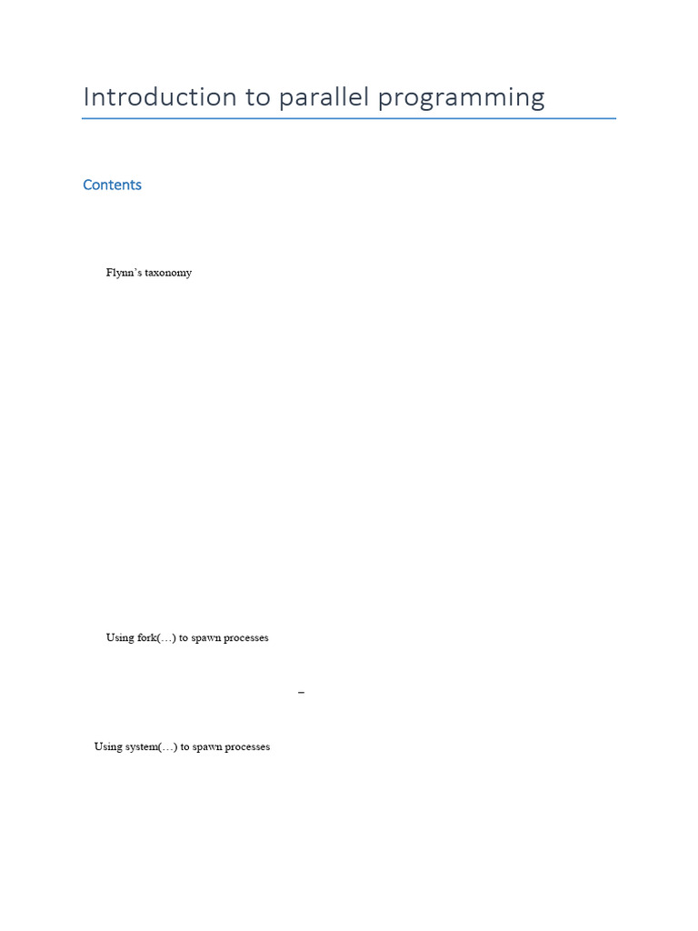Parallel Programming V1.1 - Final - Edited | PDF | Process (Computing) | Parallel Computing