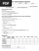 Sepsis Alert Protocol Checklist | PDF | Sepsis | Health Care