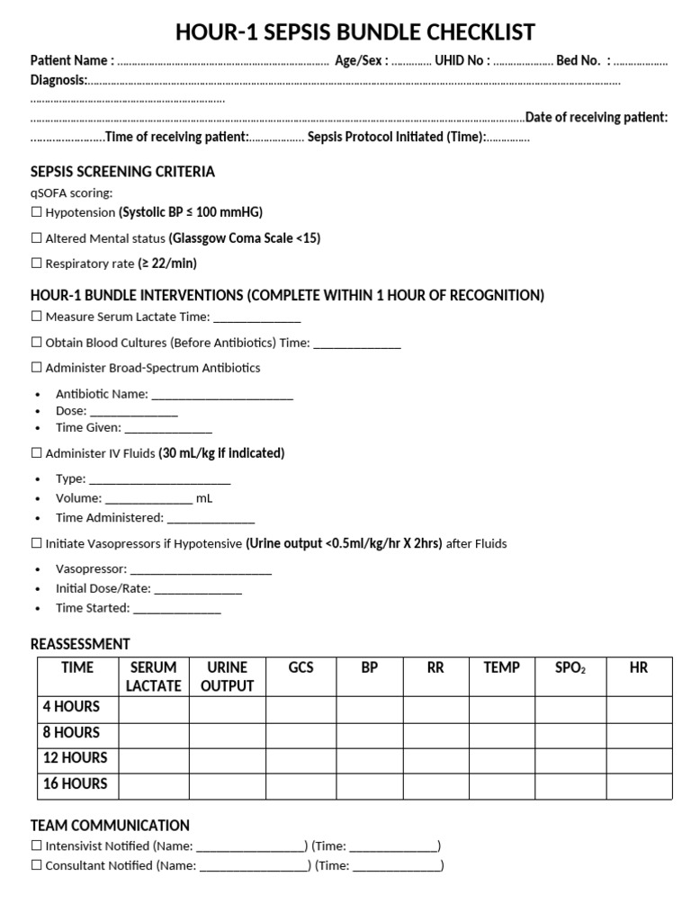 Hour 1 Sepsis Bundle 2 | PDF