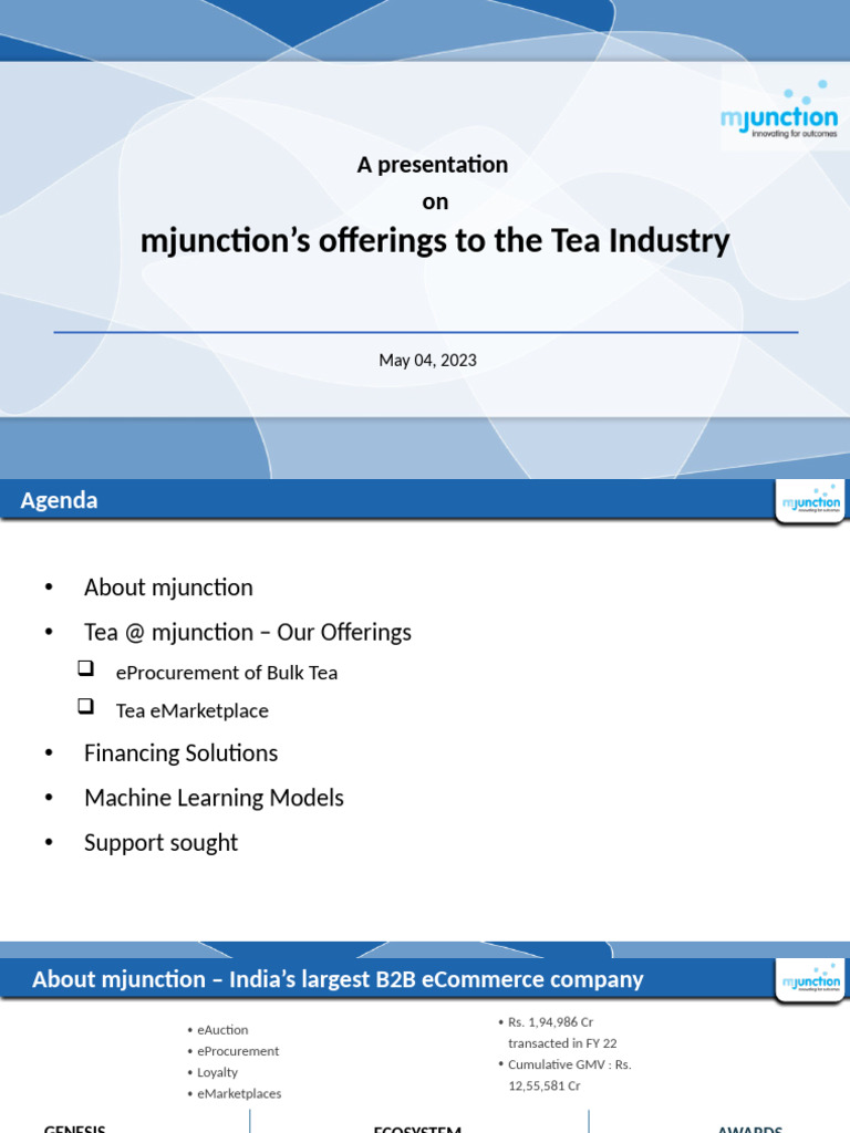 Mjunction's E-Platforms For Tea Procurement | PDF | Procurement | Auction