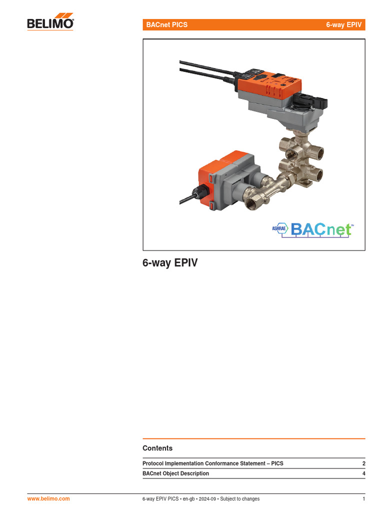 6-Way EPIV BACnet PICS Overview | PDF | Computing | Computer Engineering