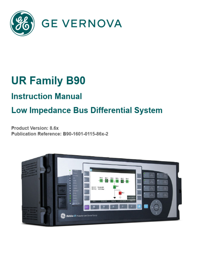 GE B90 Relay Instruction Manual | PDF | Transformer | Power Supply