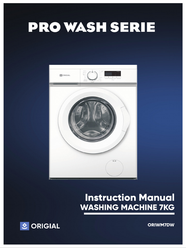Pro Wash Series User Manual Guide | PDF | Laundry | Washing Machine