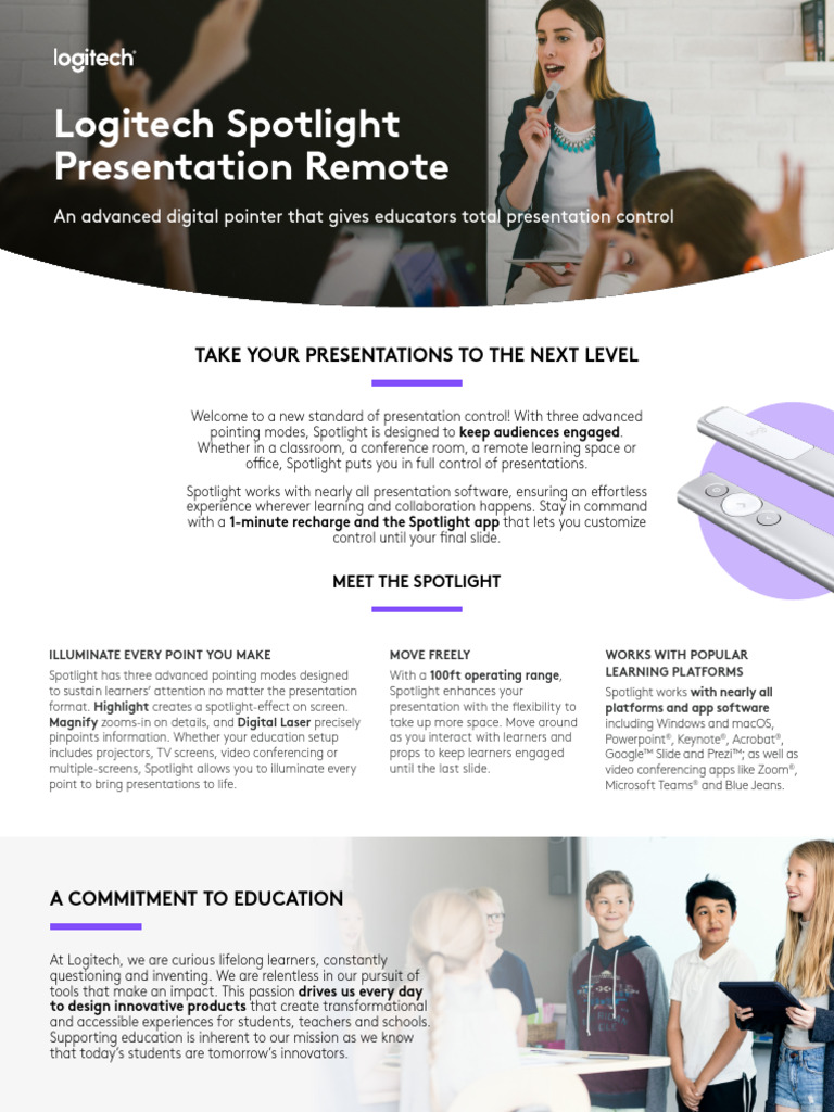 Logitech Spotlight Presentation Remote | PDF | Mac Os | Microsoft Windows
