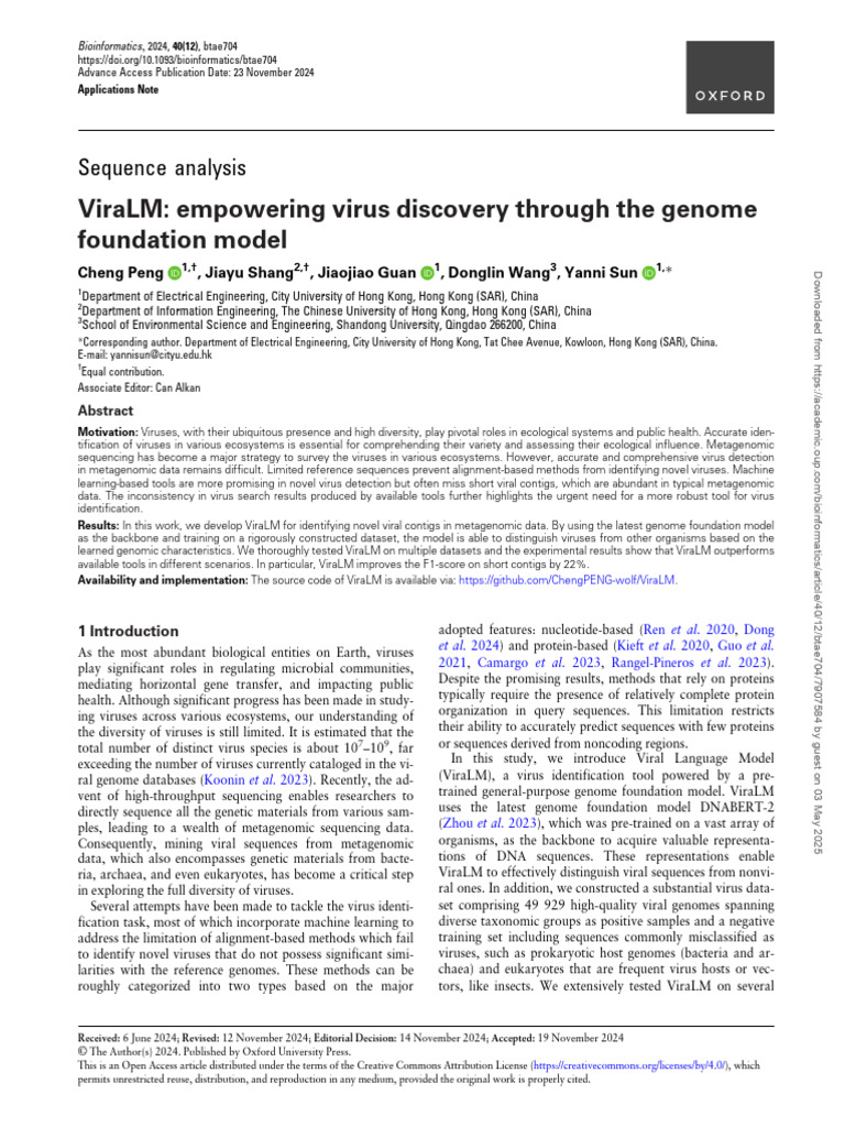 Peng 等 - 2024 - ViraLM Empowering Virus Discovery Through the Genome ...