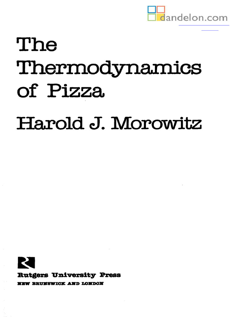 The Thermodynamics of Pizza | PDF
