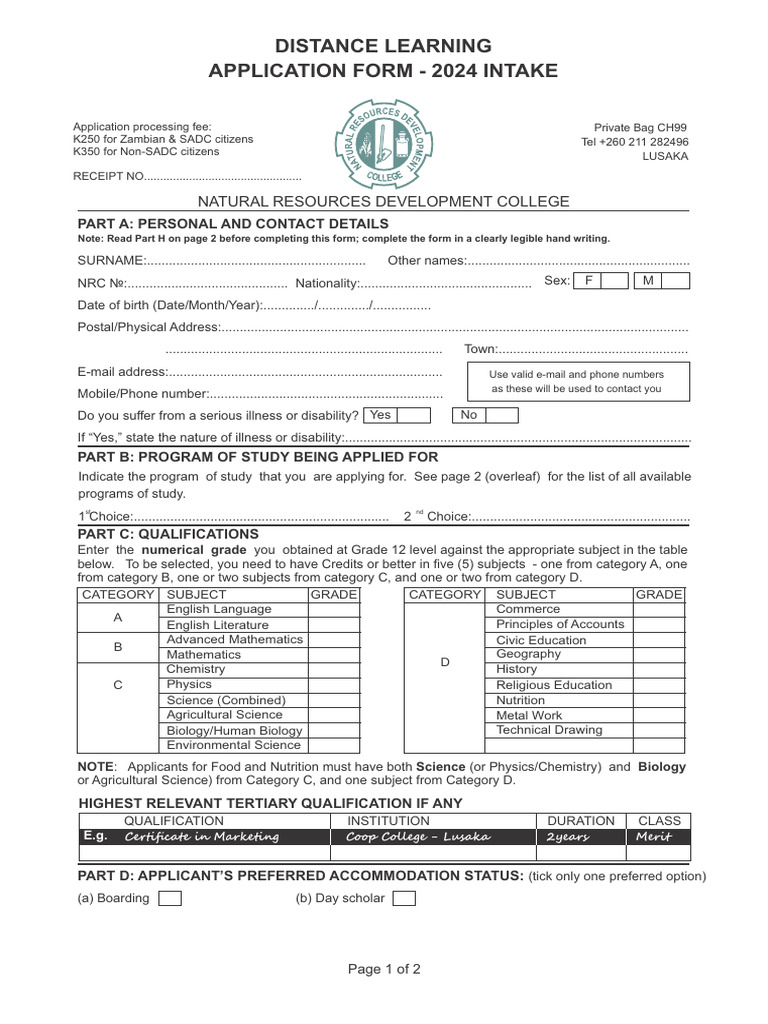 2024 DL Applicationform | PDF
