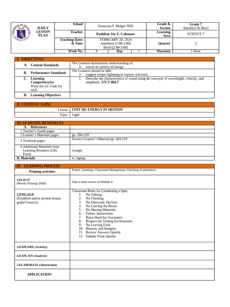 1.4 Long Quizt Light DLP Kath | PDF | Light | Reflection (Physics)