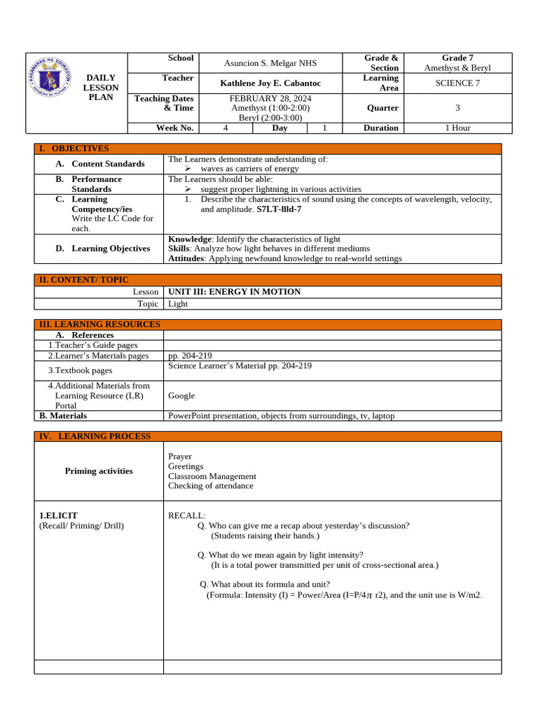 1.5 Characteristics of Light-Dlp-Kath | PDF | Color | Electromagnetic ...