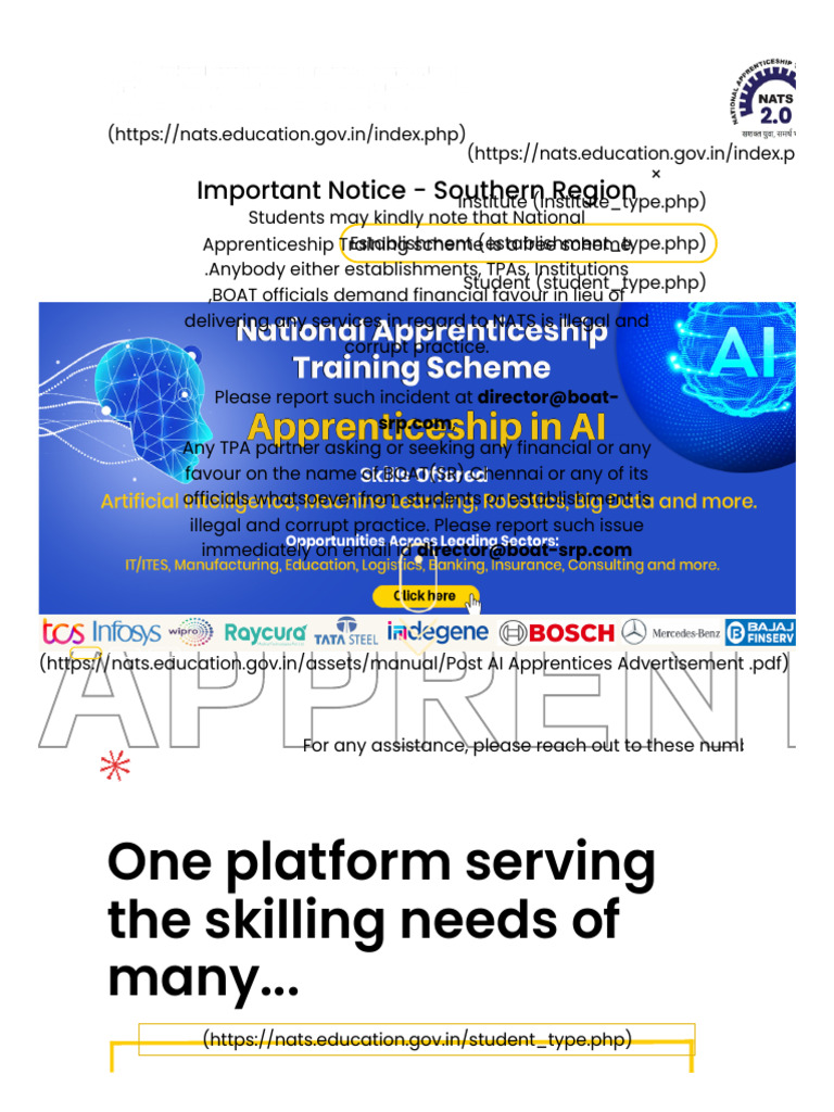 National Apprenticeship Training Scheme (NATS) | PDF