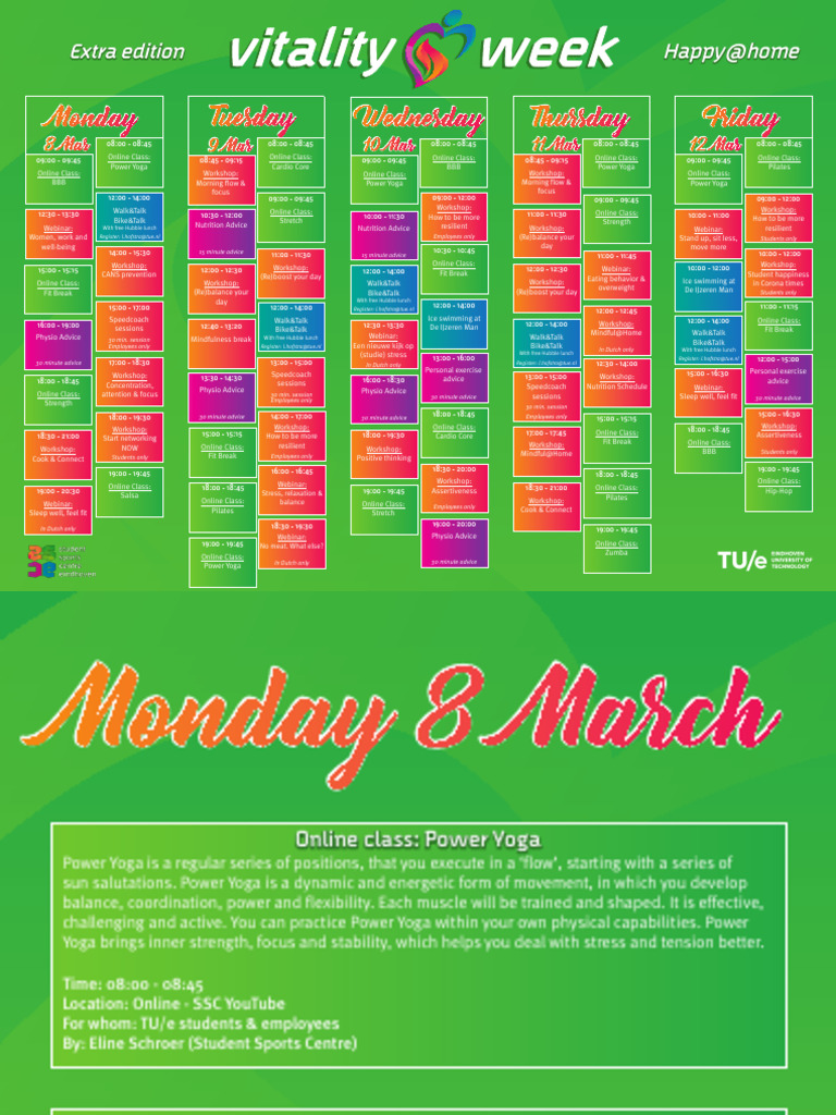 Vitality Week March 2021 | PDF | Pilates | Physical Fitness