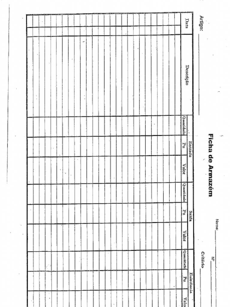 Ficha de Armazem | PDF