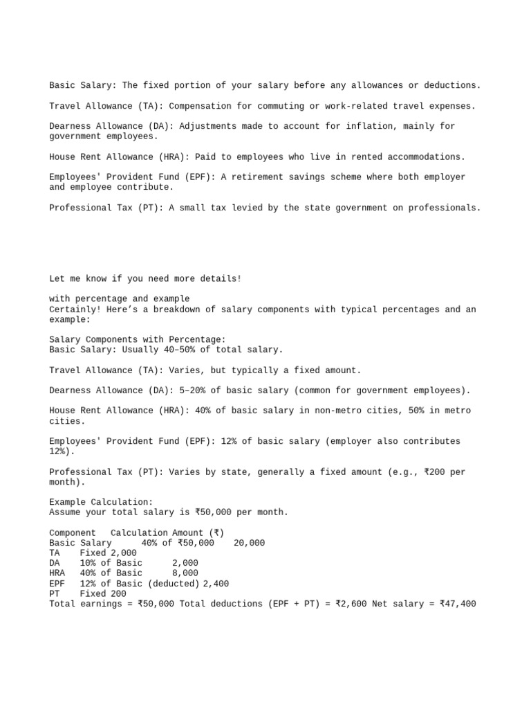 Salary Slip Notes | PDF