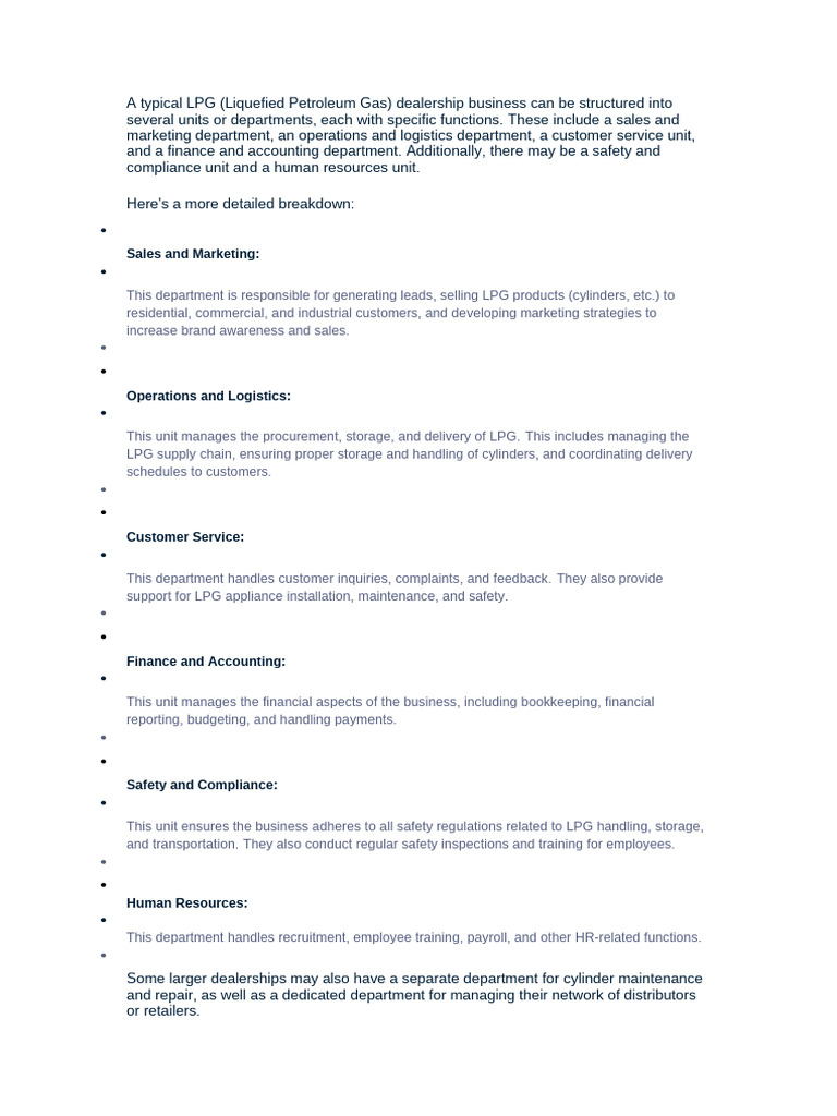 Structure of LPG Distributor | PDF