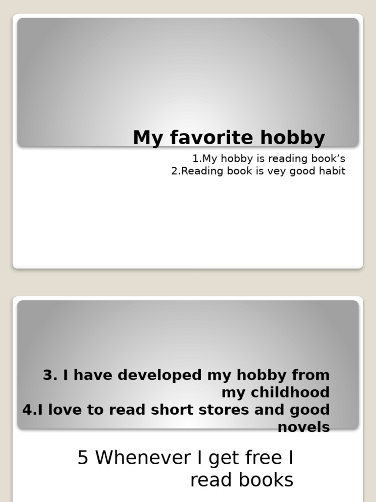 My Favorite Hobby 2 | PDF