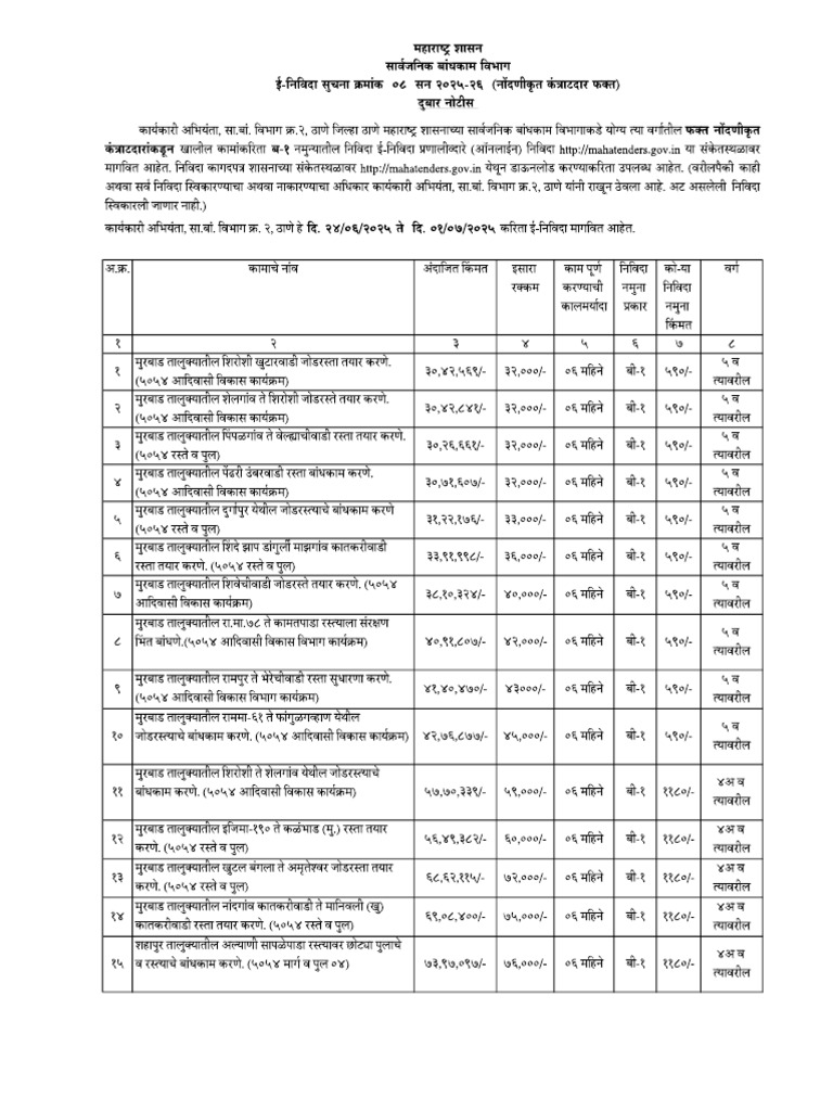 Tendernotice 1-86 | PDF