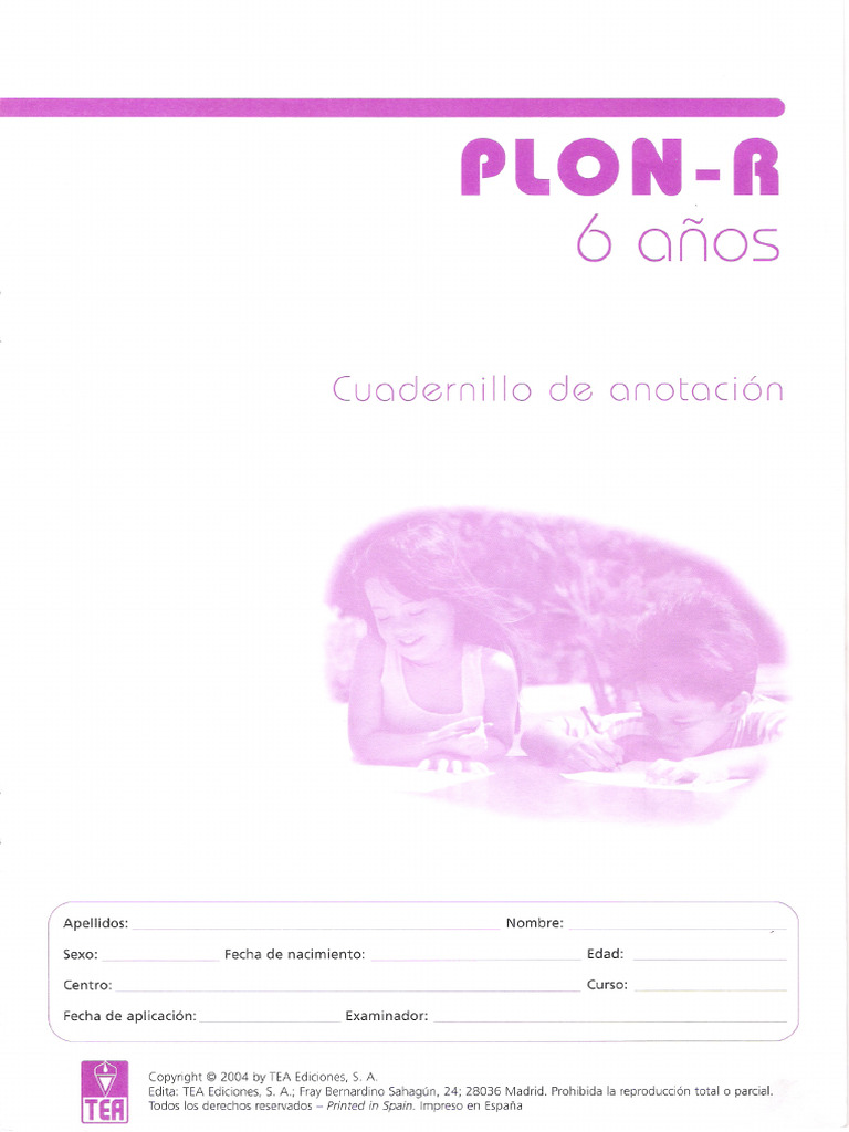 Cuadernillo 6 Años | PDF