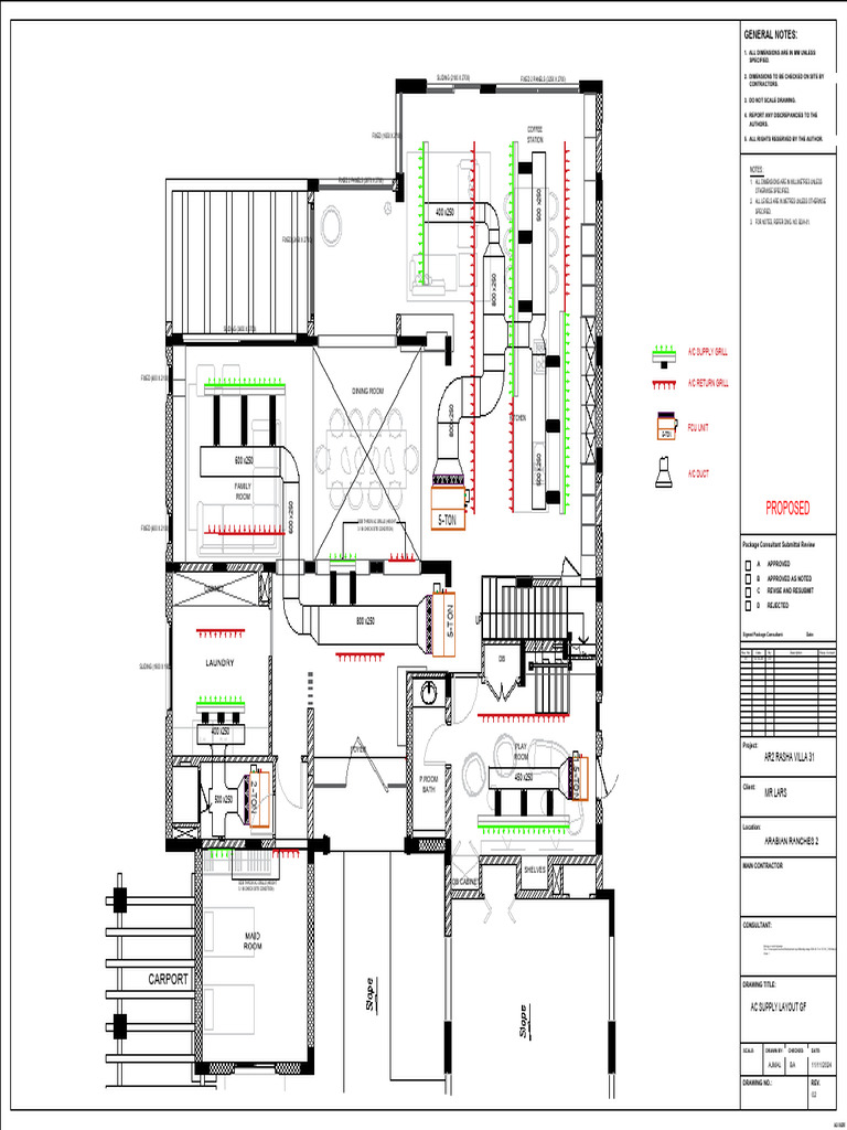 Villa 31 GF Ac Duct Layout | PDF