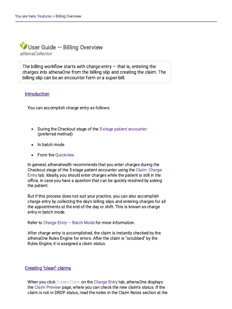 Athenahealth User Guide Pdf