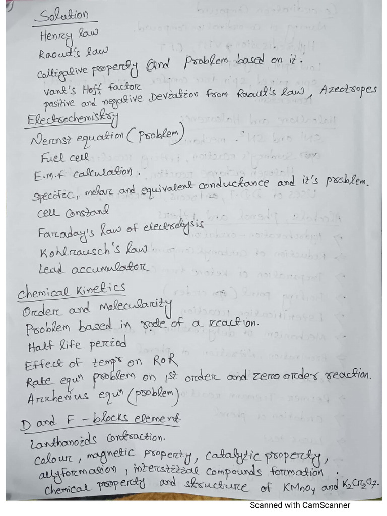 Important Concept for Cls-12 Board | PDF