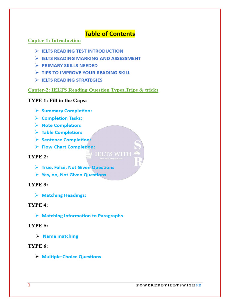 Ielts Reading Tricks Book | PDF