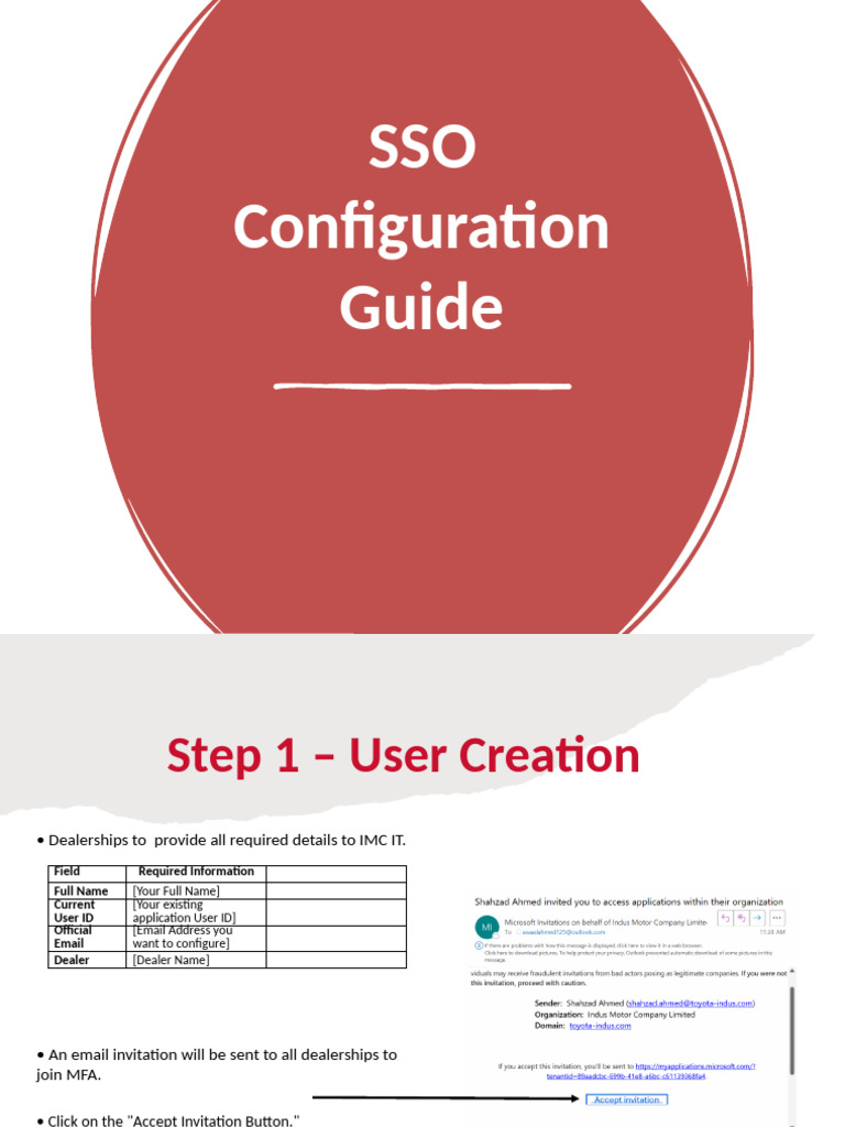 SSO Configuration Presentation Themed | PDF