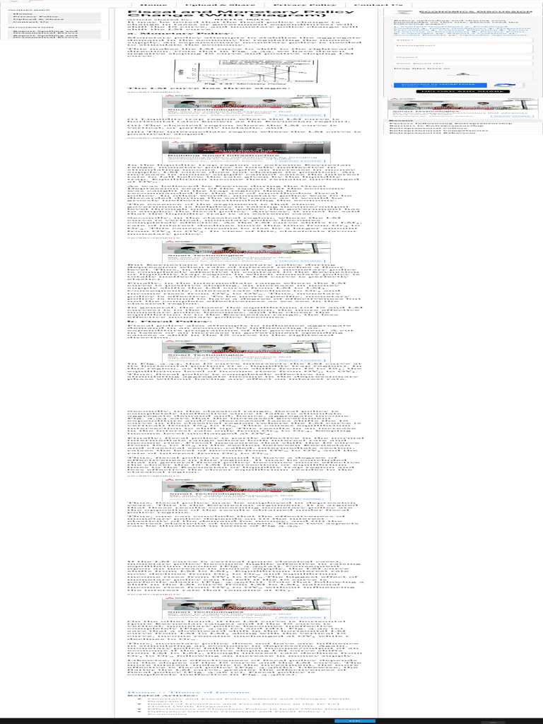 Fiscal and Monetary Policy Change (With Diagram) | PDF | Fiscal Policy ...