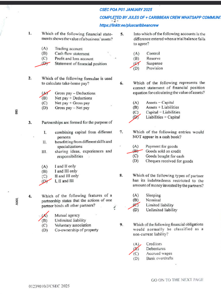 Kami Export - Csec Poa p1 Jan 2025 | PDF